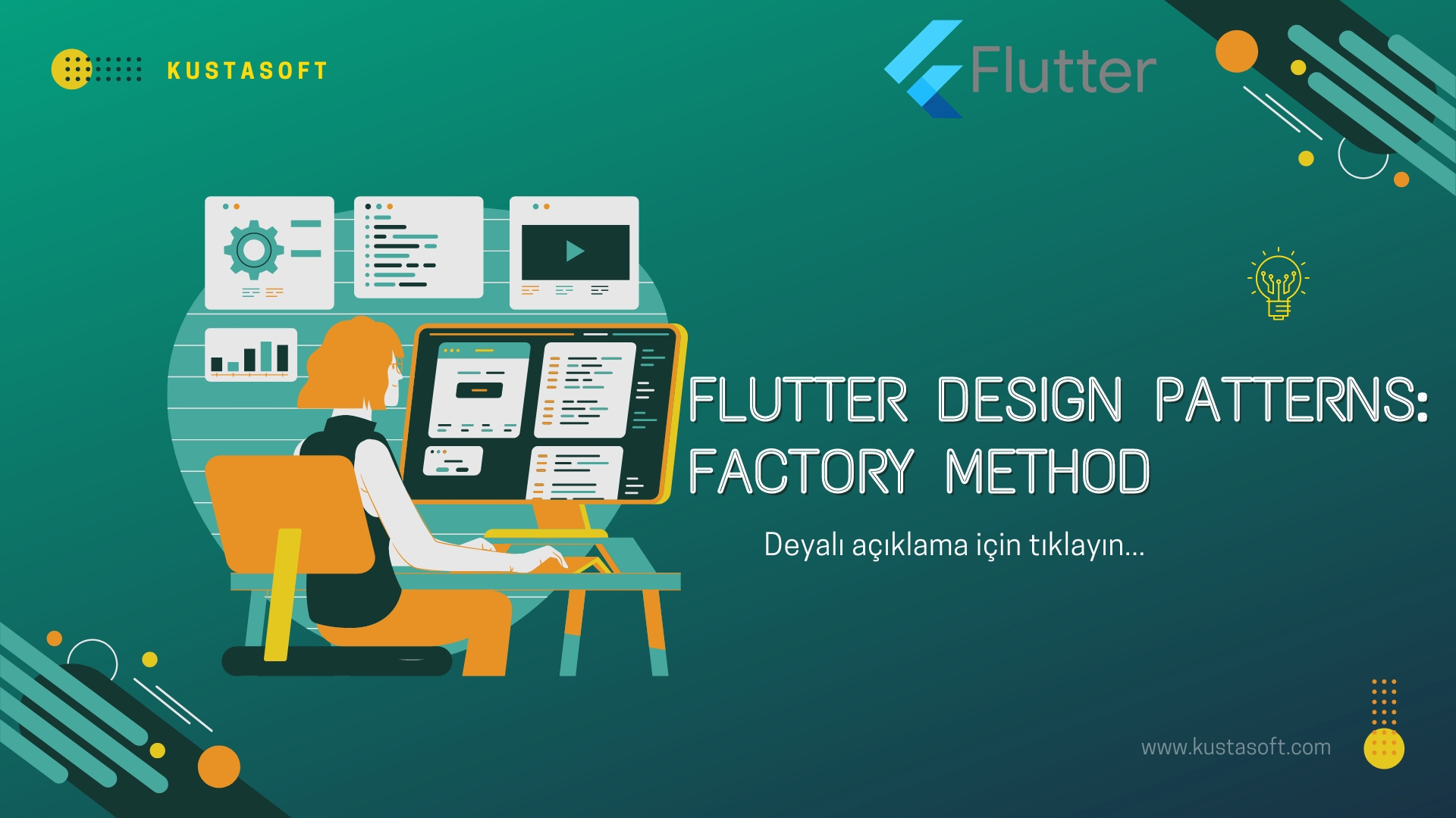Flutterda Tasarım Desenleri Fabrika Yöntemi Flutter Design Patterns Factory Method Kustasoft 4921